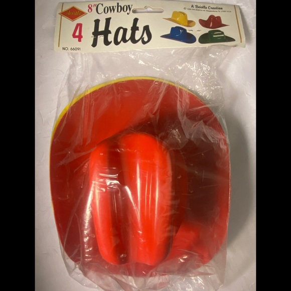 Beistle | Party Supplies | 4 New 99 Vintage Beistle Cowboy Party Hats ...